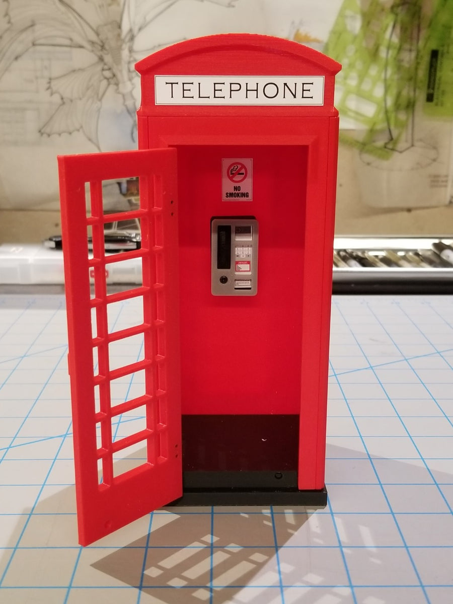 Miniature Classic Phone Booth at 1:14 Scale – ARC-tec Shop