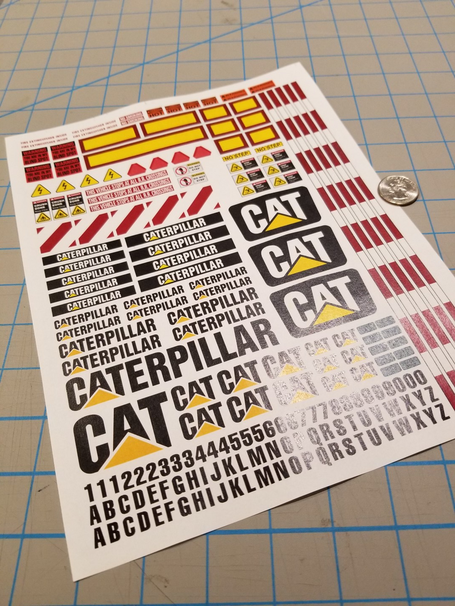 CAT Construction Decals for 1:12/1:14/1:16 Scale – ARC-tec Shop